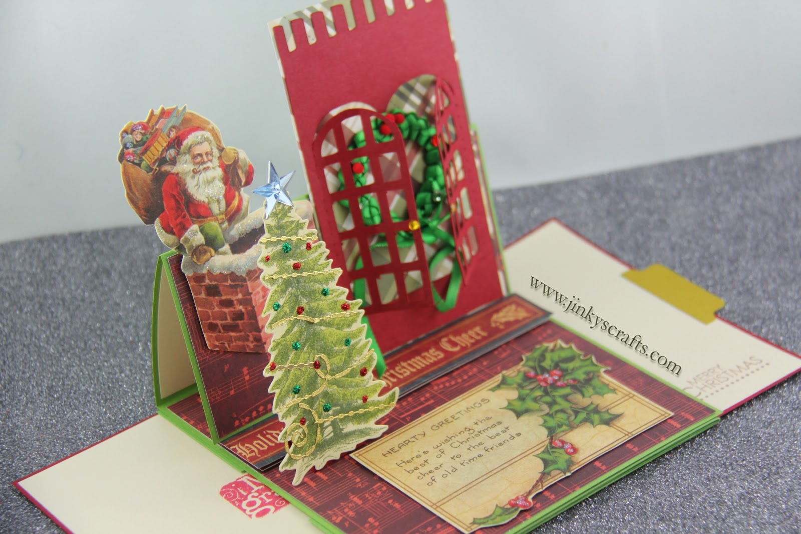 Jinky's Crafts & Designs: Easel Scene Christmas Card