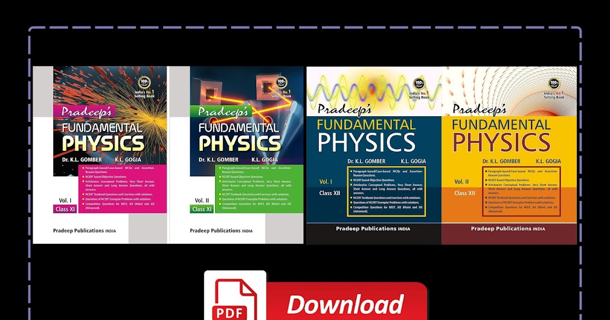 [PDF] Pradeep's Fundamental Physics for Class 11 & 12 Volume 1 & 2 with Solution