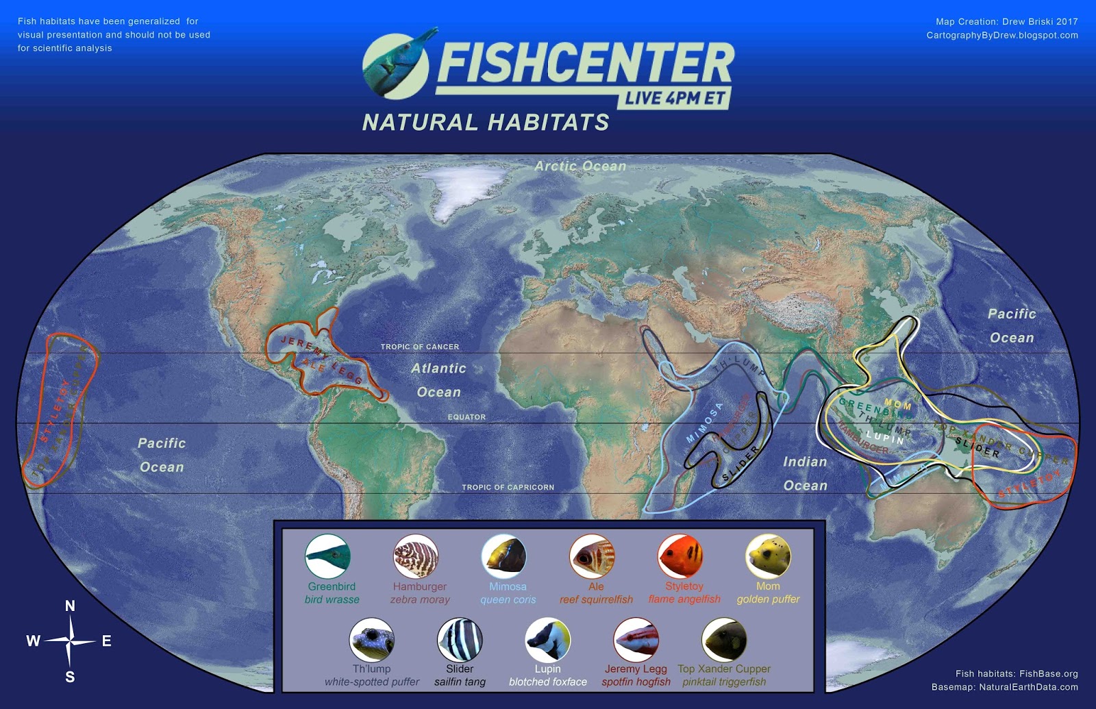 Cartography by Drew: Fish Center Live maps