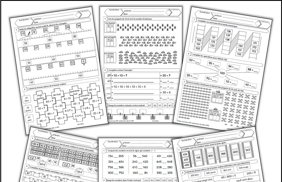 IPOTÂME ....TÂME: CE1 numération nombres 3 chiffres