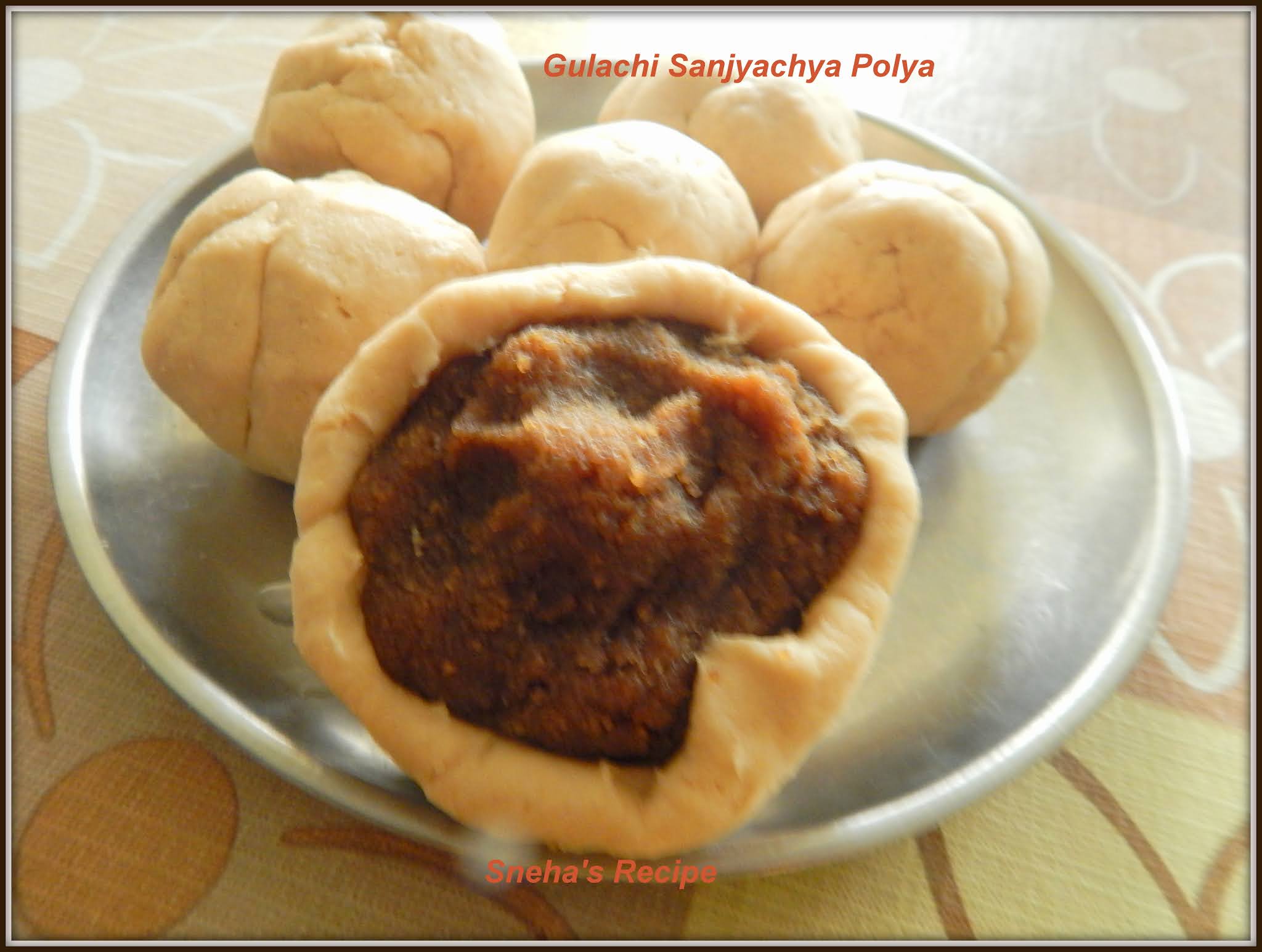 Gulachi Sanjyachya Polya With Whole Wheat Flour - Sneha's Recipe