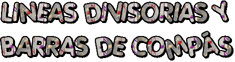 ARTE Y CULTURA - MUSICA: LINEAS DIVISORIAS Y BARRAS DE COMPÁS