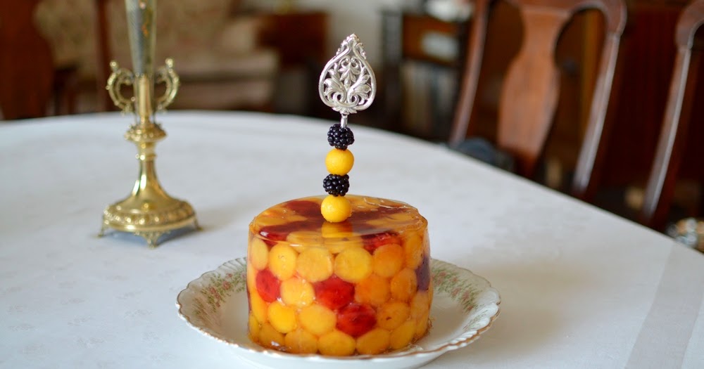 Chartreuse de pêche à la royale, recept z roku 1885