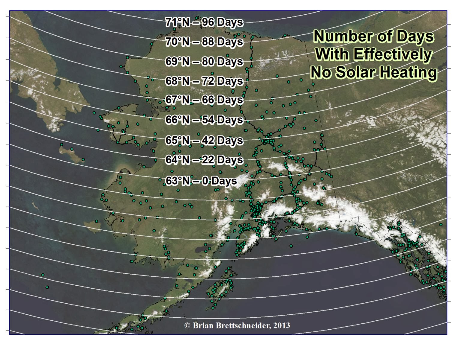 Deep Cold: Alaska Weather & Climate: Solar Heating Minimum