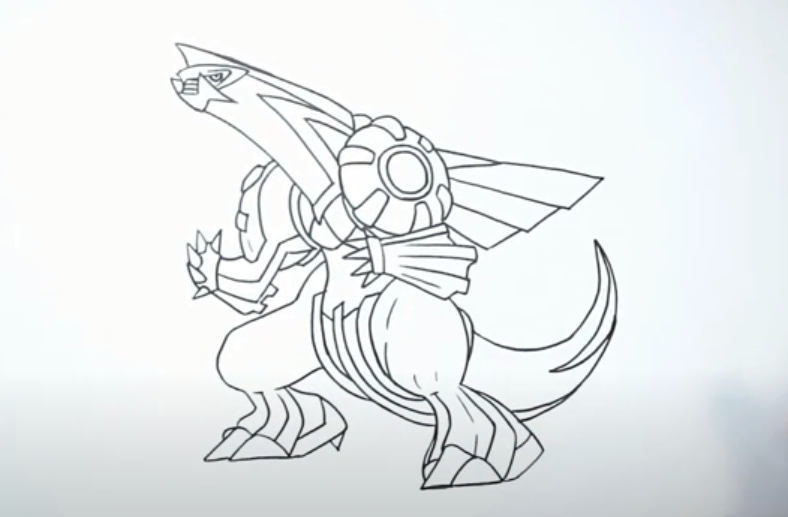 Palkia drawing Pokémon for kids easy step by step - Drawing for Kids Blog - Cool Drawing Ideas