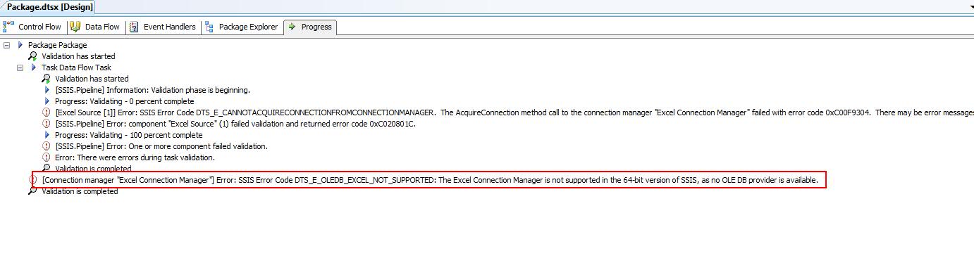 Ssis 2012 2008 Connection Manager Excel Connection Manager Error Ssis Error Code 20fingers2brains