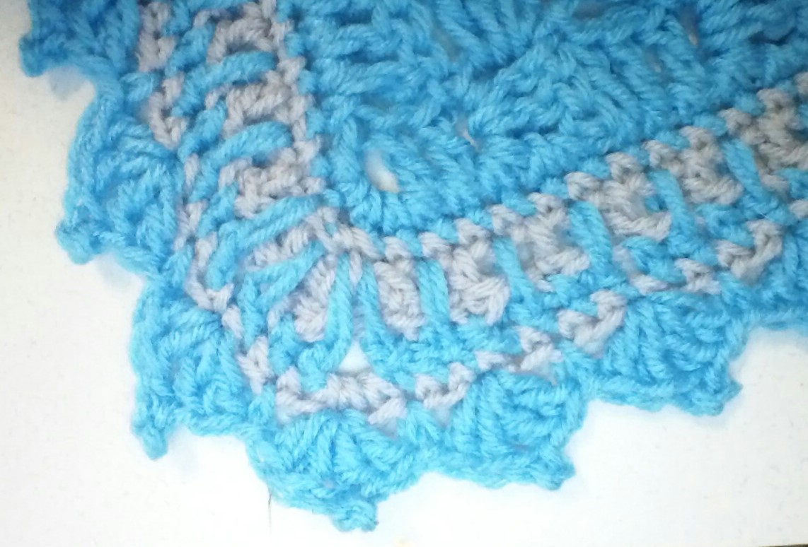 Kat's Crochet Creations: C2C Baby Blanket with Shell Picot Edging