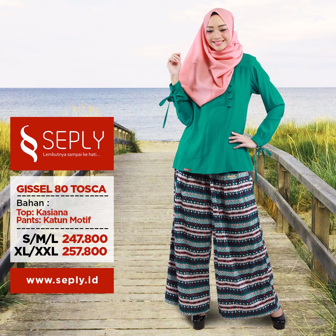 KOLEKSI TERBARU SETELAN MUSLIMAH SEPLY GISSEL 80