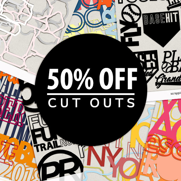 Designer Surprise: 50% Off All Cutouts, new States / Scrapping with Liz