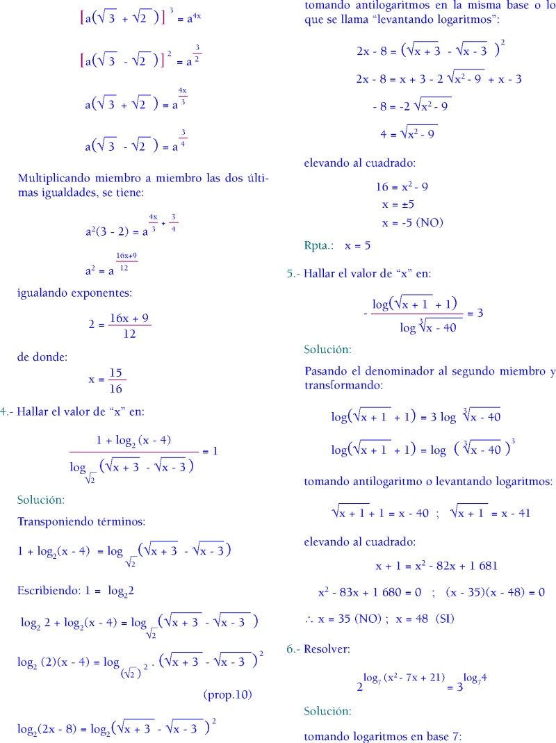 Logaritmos Fórmulas y Ejercicios Resueltos pdf