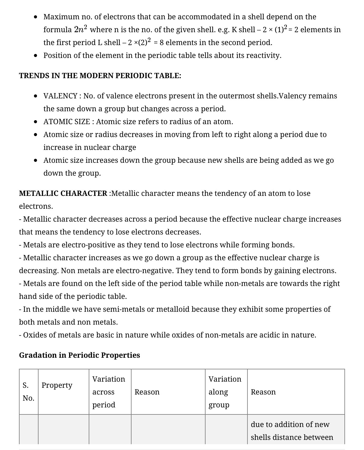 NCERT Notes for CBSE Class 10 Science Periodic Classification of Elements