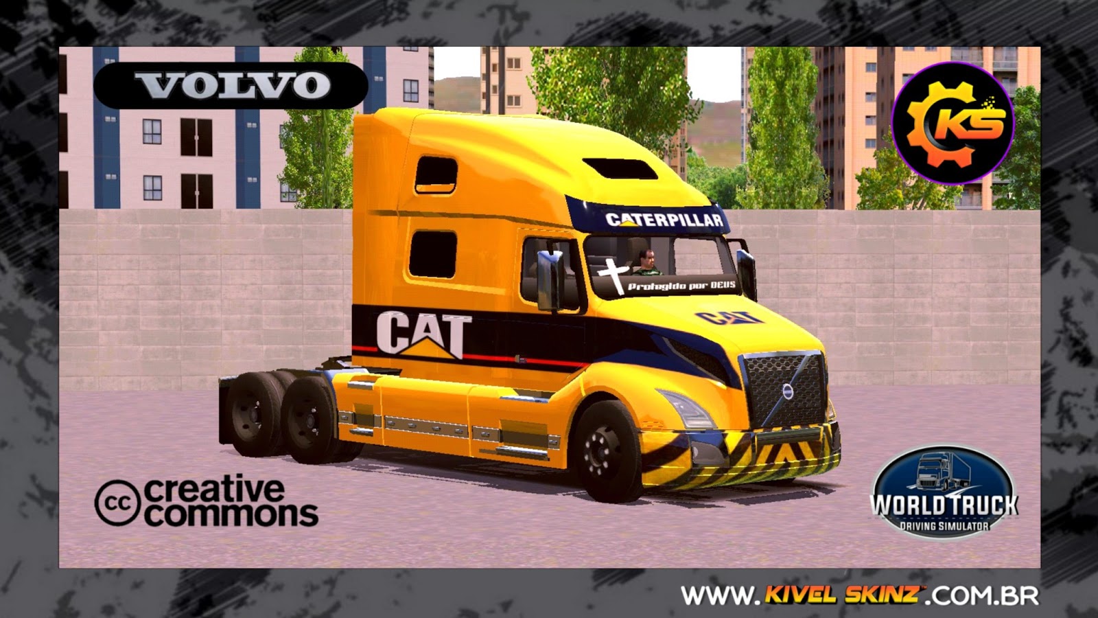 Skins World Truck Driving - Skins Volvo VNL - Caterpillar