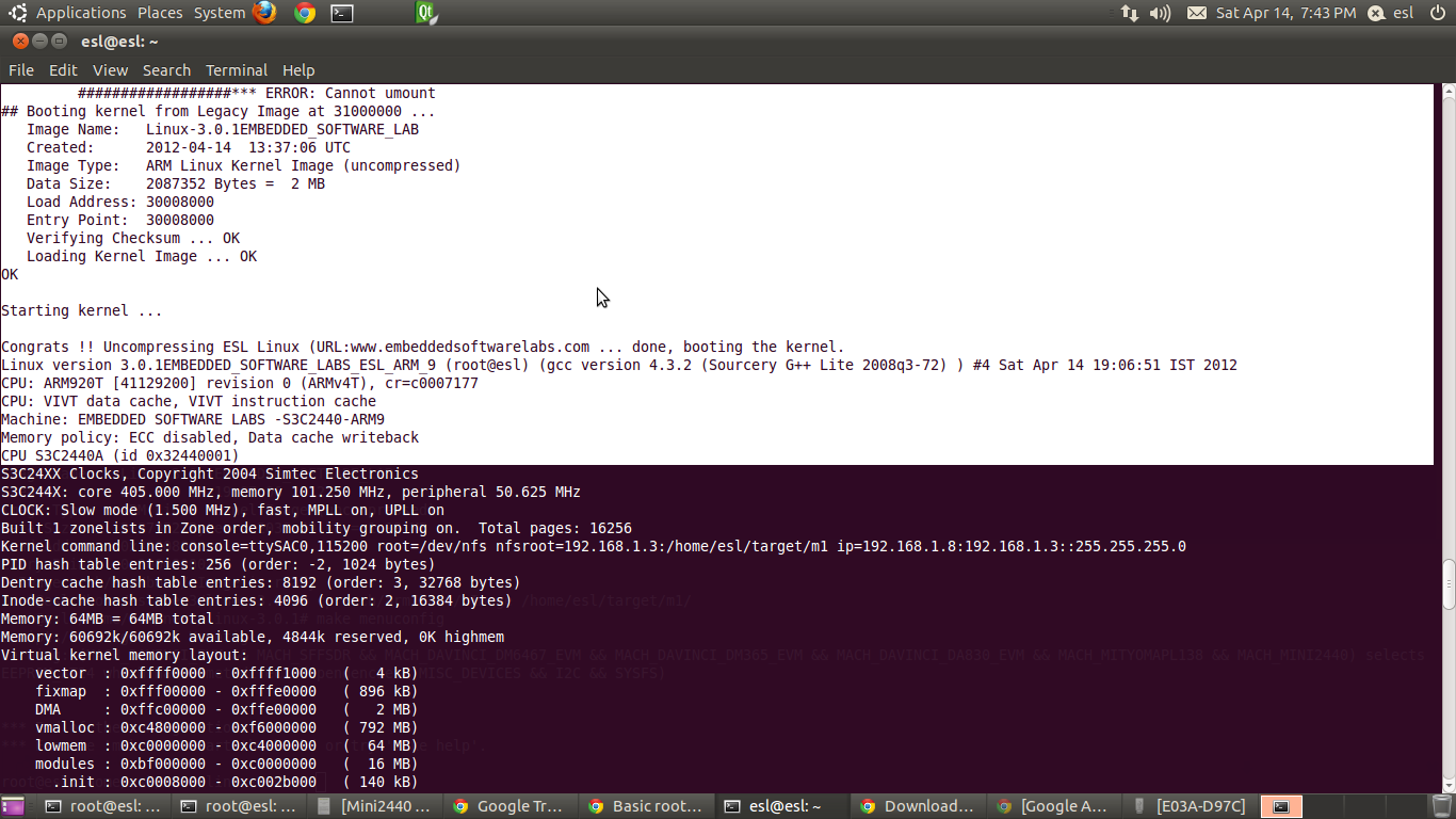 Mini2440 linux Kernel 3.3.2 Port