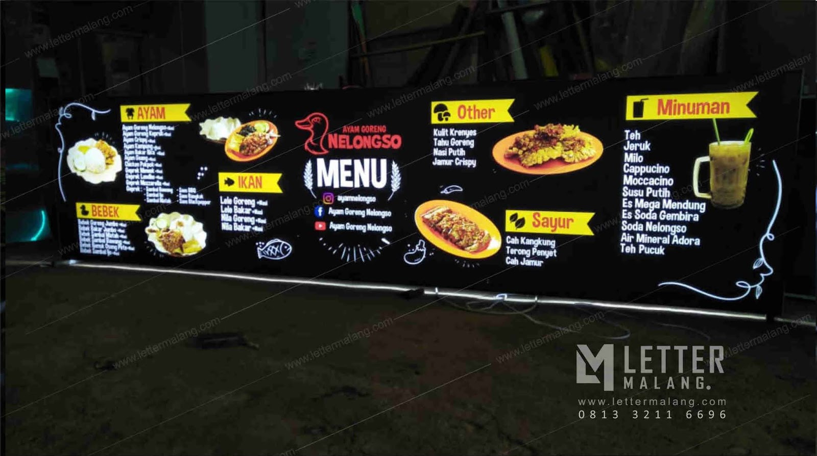 Neonbox Slim (Slim Light Box) di Malang | Neon box Tipis - Harga ...