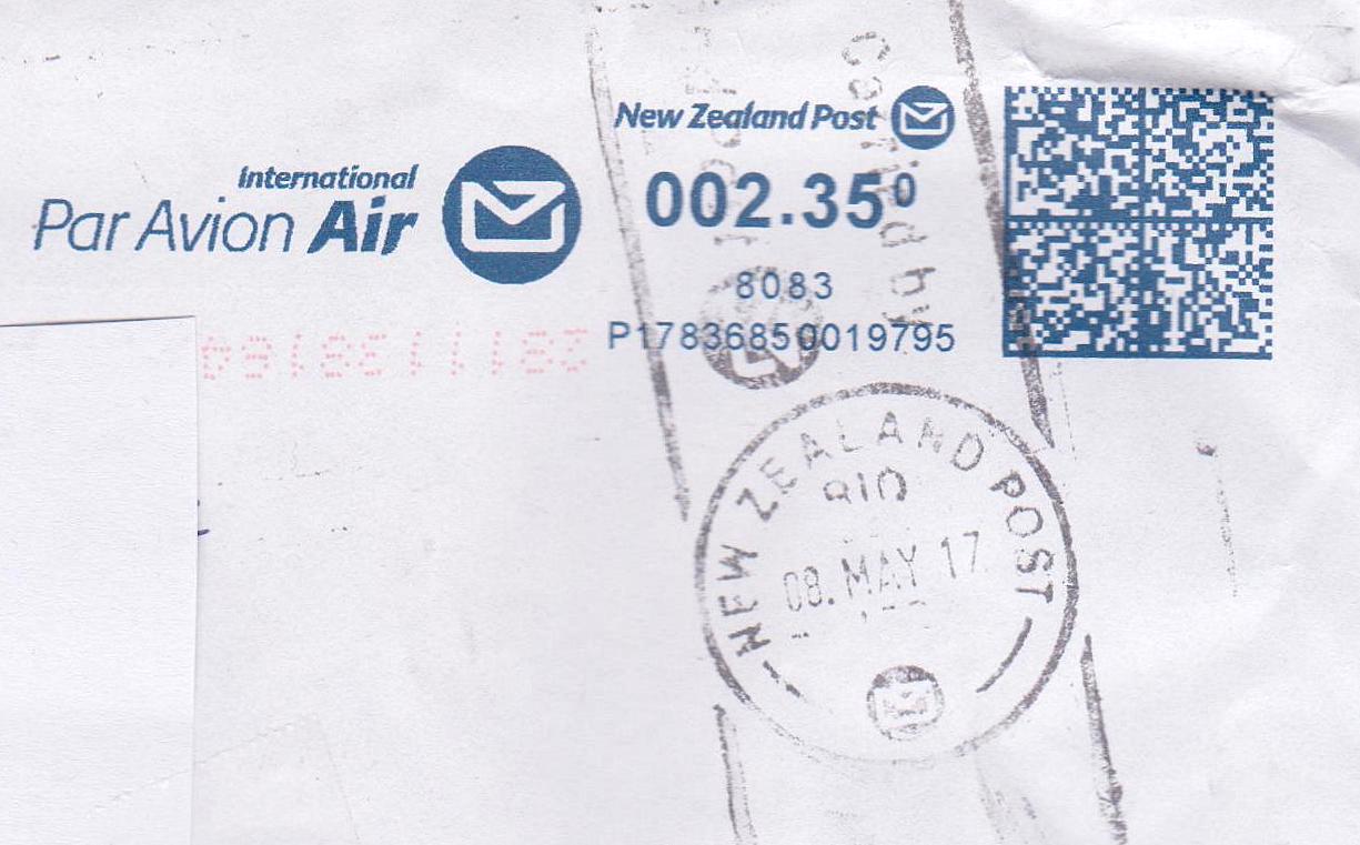 PARAPHILATELY & POSTMARKS: [CHRISTCHURCH], New Zealand. Postage meter ...