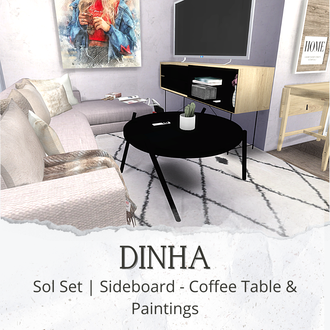 Sol Set | Sideboard - Coffee Table & Paintings - Dinha