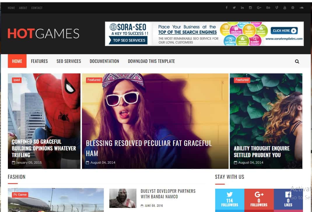 10 Best Free Responsive Gaming Blogger Template 2020 - Backlinkn