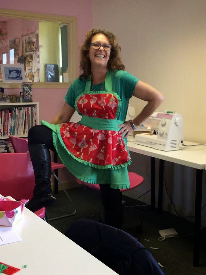 Sew What? by Debbie Shore: A few pictures from my frilly pinny workshop
