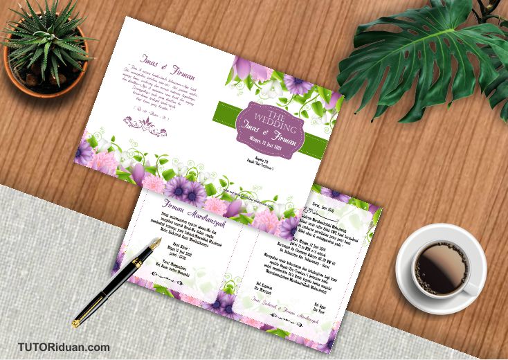 Free 100 Desain Undangan Pernikahan VINTAGE Format CorelDraw ...