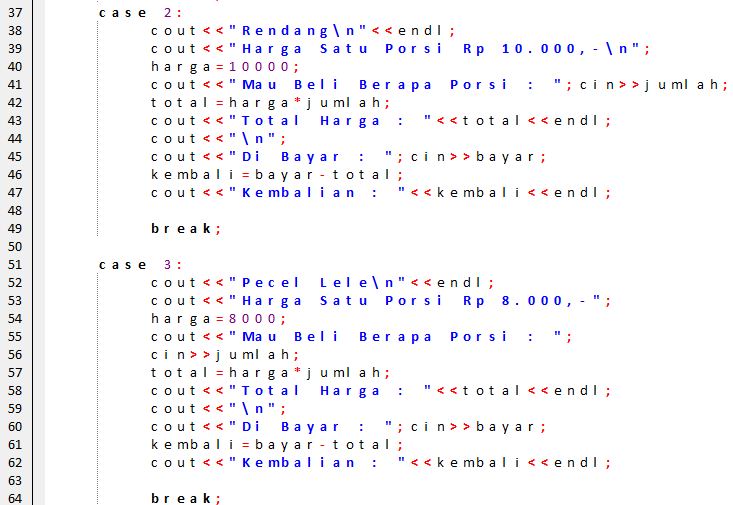 Juragan Coding C++: Cara Membuat Daftar Menu dan Pengulangannya