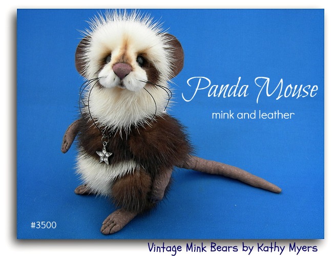 Vintage Mink Bears by Kathy Myers: Introducing ... "Panda Mouse"