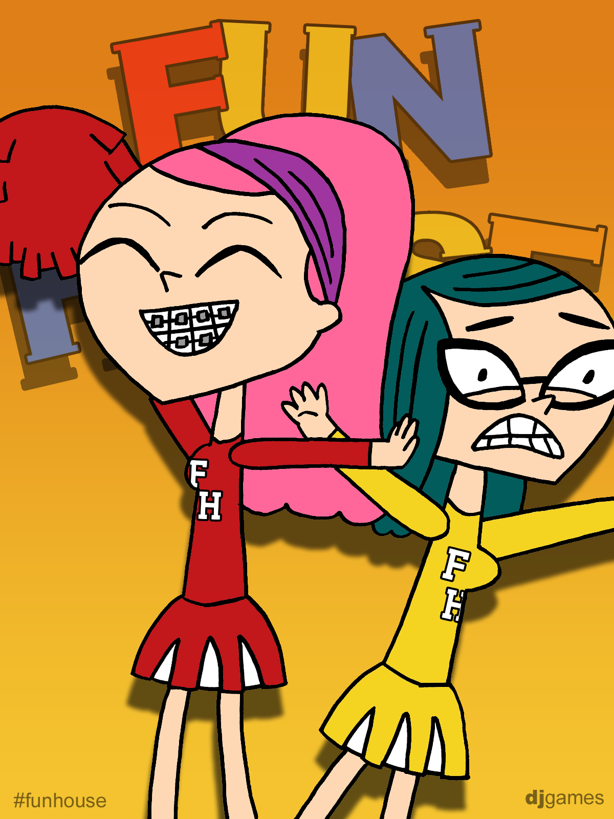 DJgames2: Trina and Mina Fun House Cheerleaders