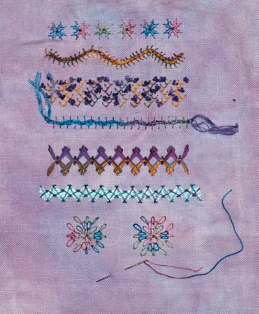 Committed Stitcher: TAST Week 7 - Detached Chain Stitch