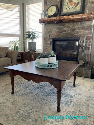 How I Reloved A Water Stained Table Top