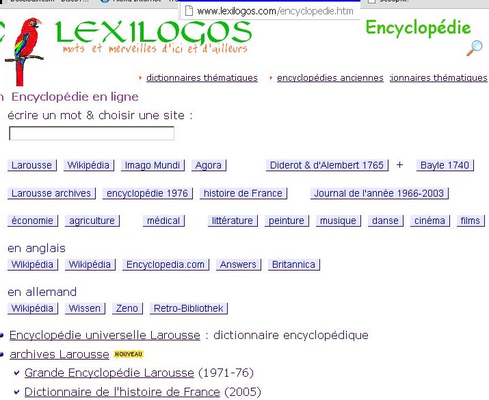 Lexilogos focus