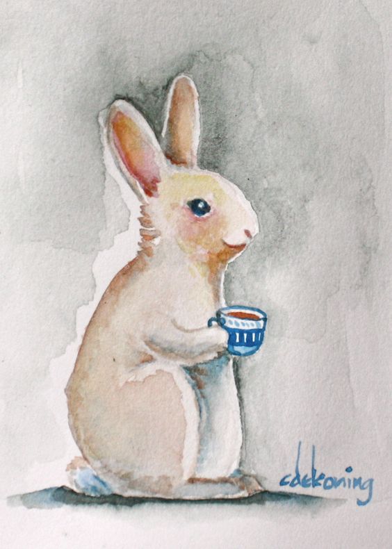 September's Rabbit in Argyle: August Greetings