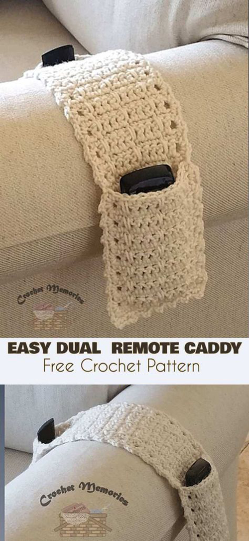 Beautiful Skills - Crochet Knitting Quilting : Easy Dual Remote Caddy ...