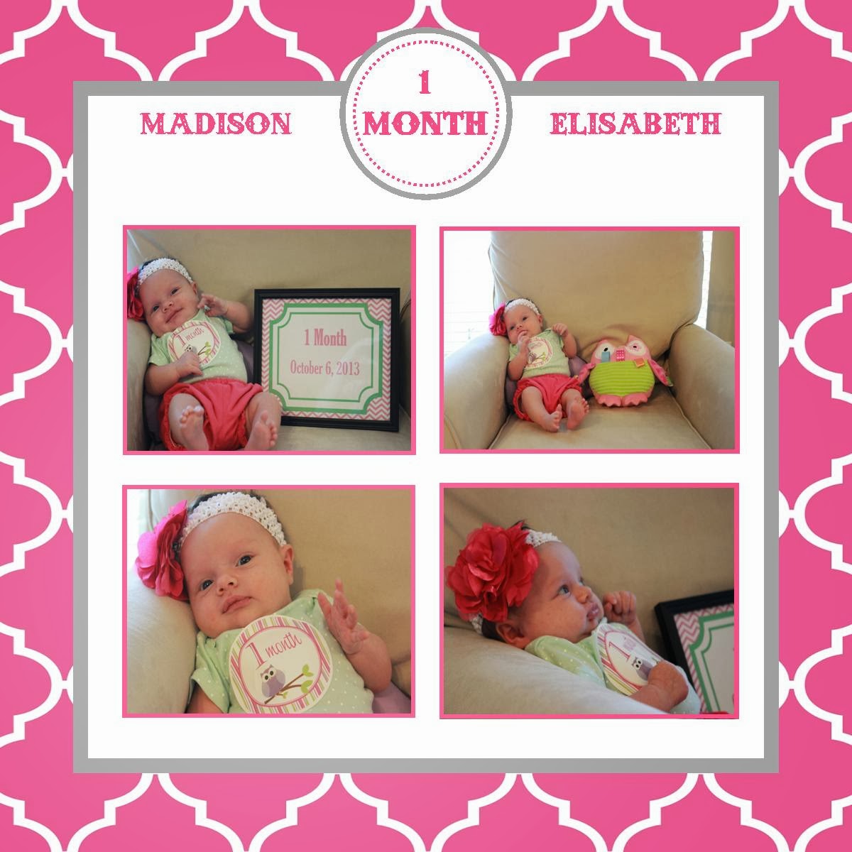 Making Memories of Us: Madison's 1 Month Birthday