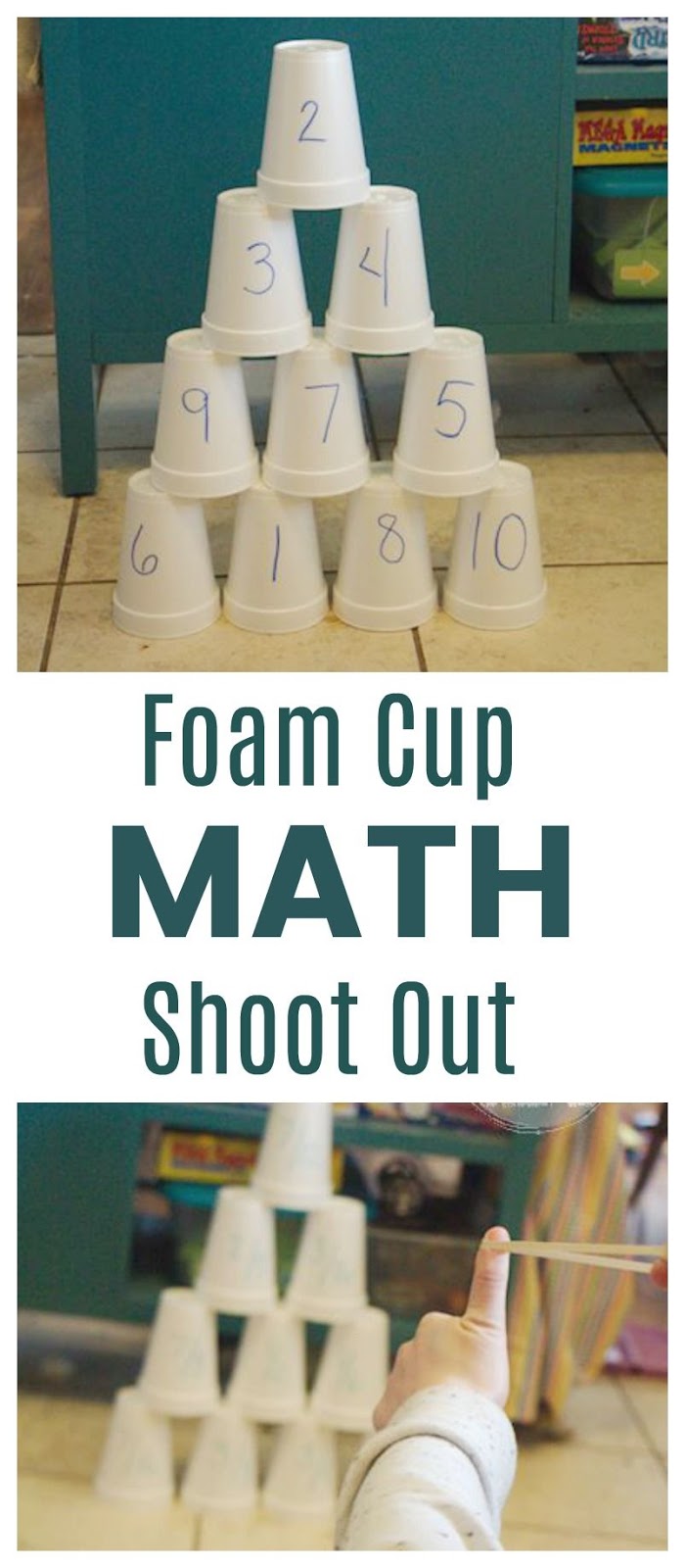 A Foam Cup Shoot Out is an Active Way to Practice Math - Life with ...