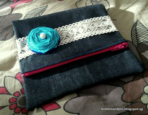 Let's make them: Denim Foldover Clutch Purse Tutorial