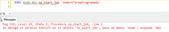 EJECUTAR TAREA PROGRAMADA USANDO CODIGO T-SQL ~ SQL SERVER