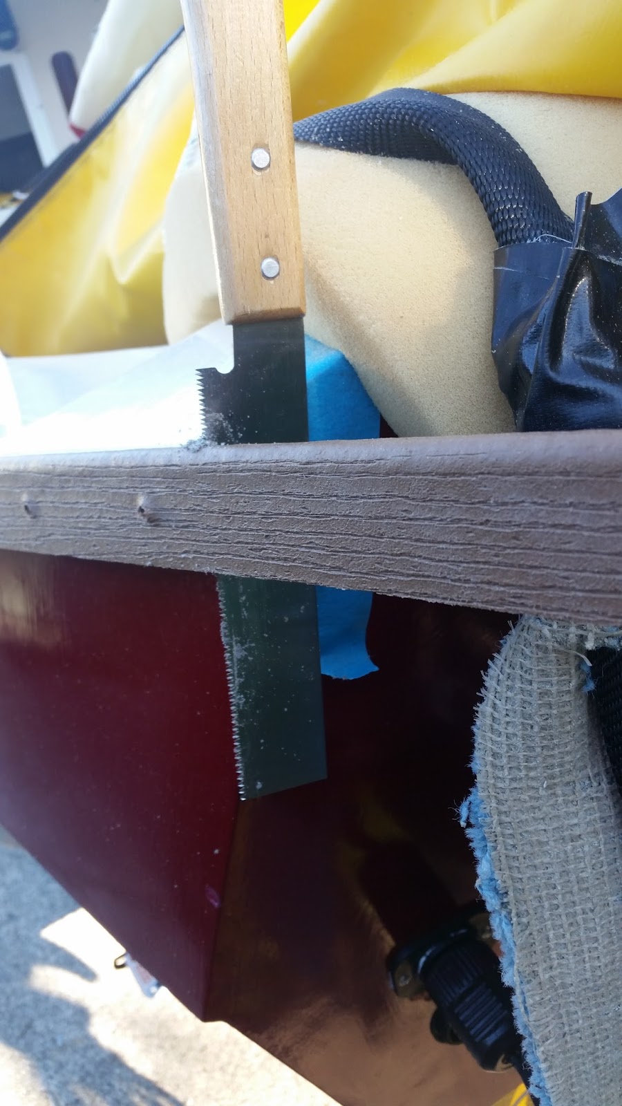 Sailing Scamp 284: Gunwale protectors