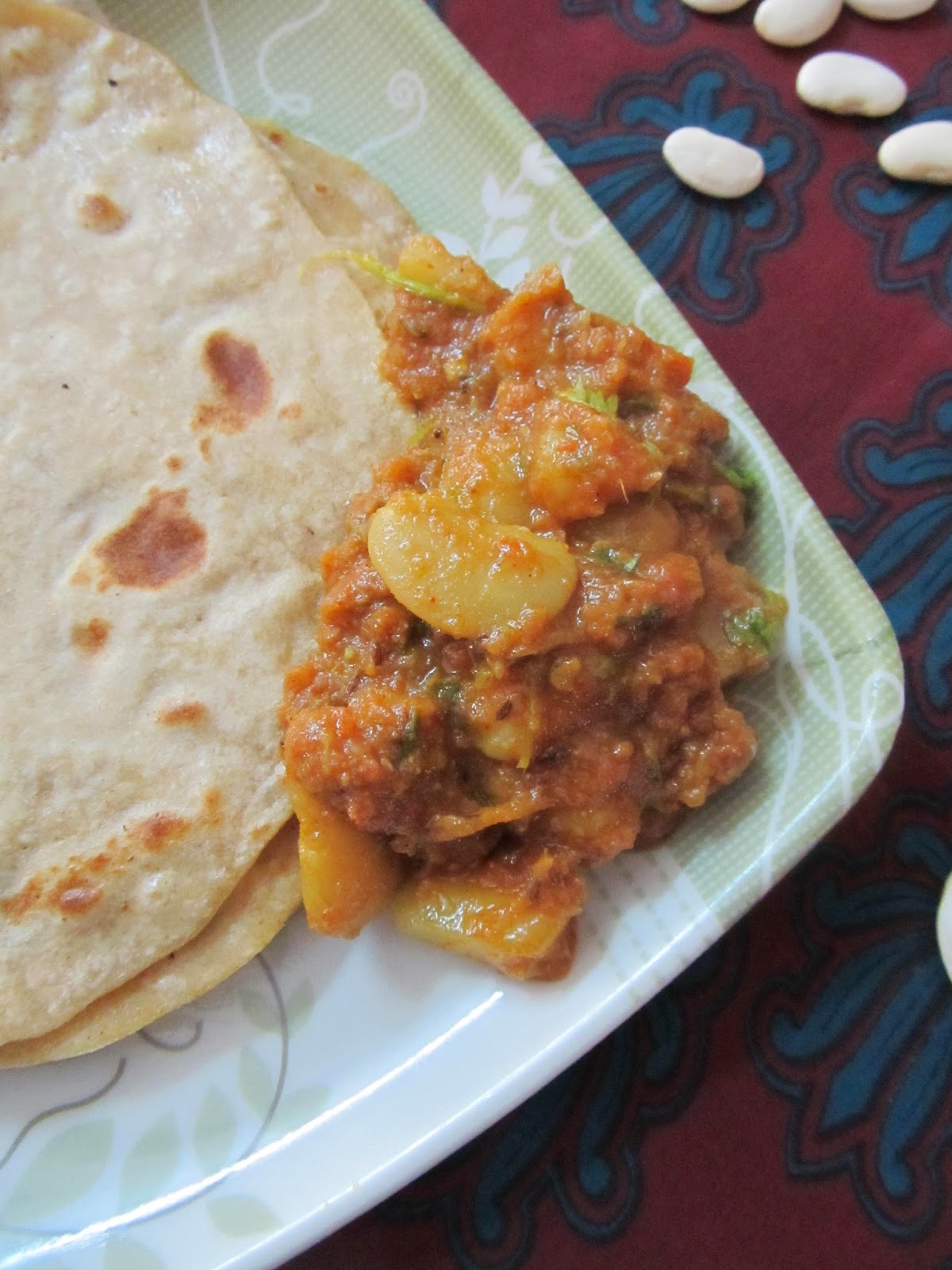 Sivani's Kitchen: Alu Double Beans Curry