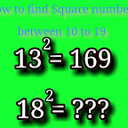 How to find Square number between 90 and 99 / solve in 5 second