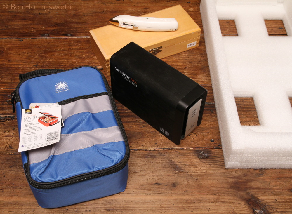 Prairie Rim Tech: Carrying case for a dual-bay USB drive enclosure