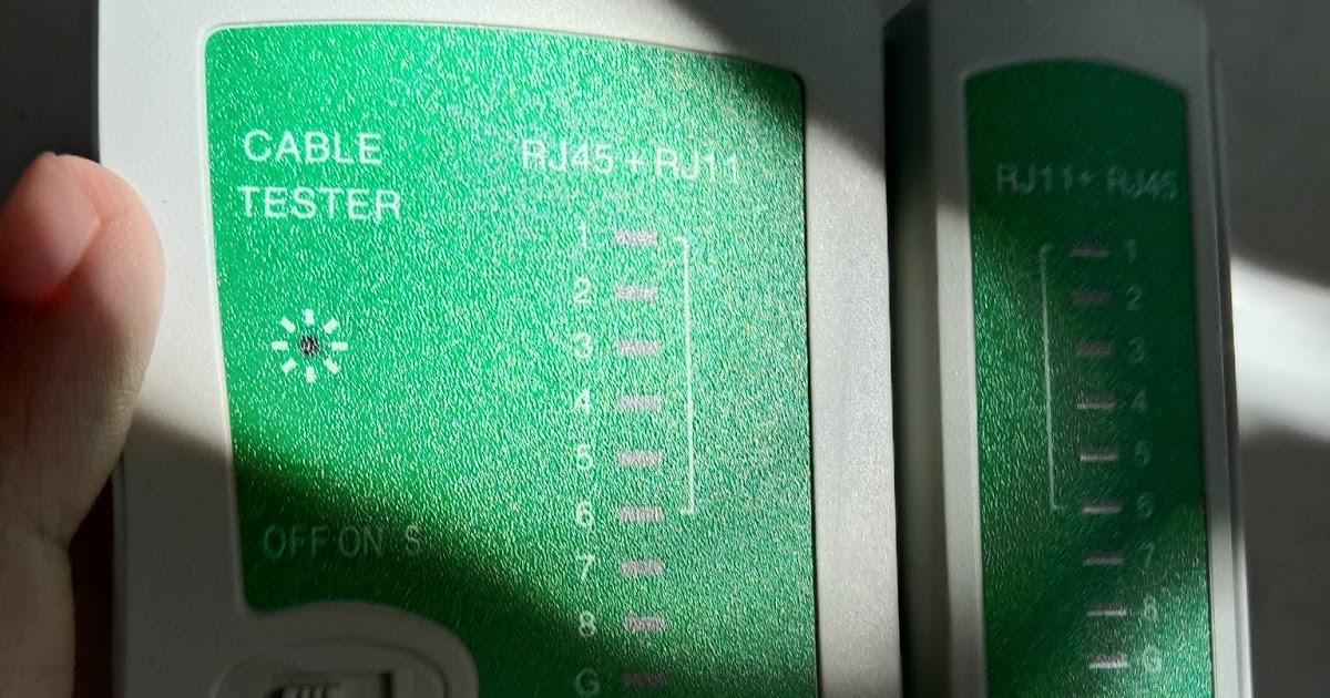 Urutan Lampu LAN Tester pada Kabel Straight dan Cross