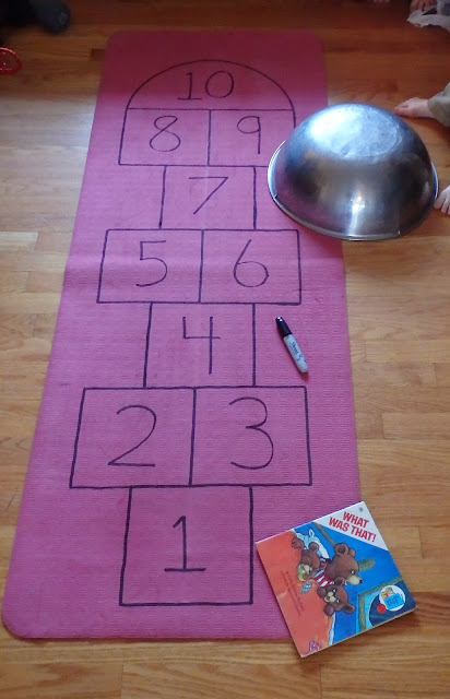 Growing Like Trees: Yoga mat hop scotch