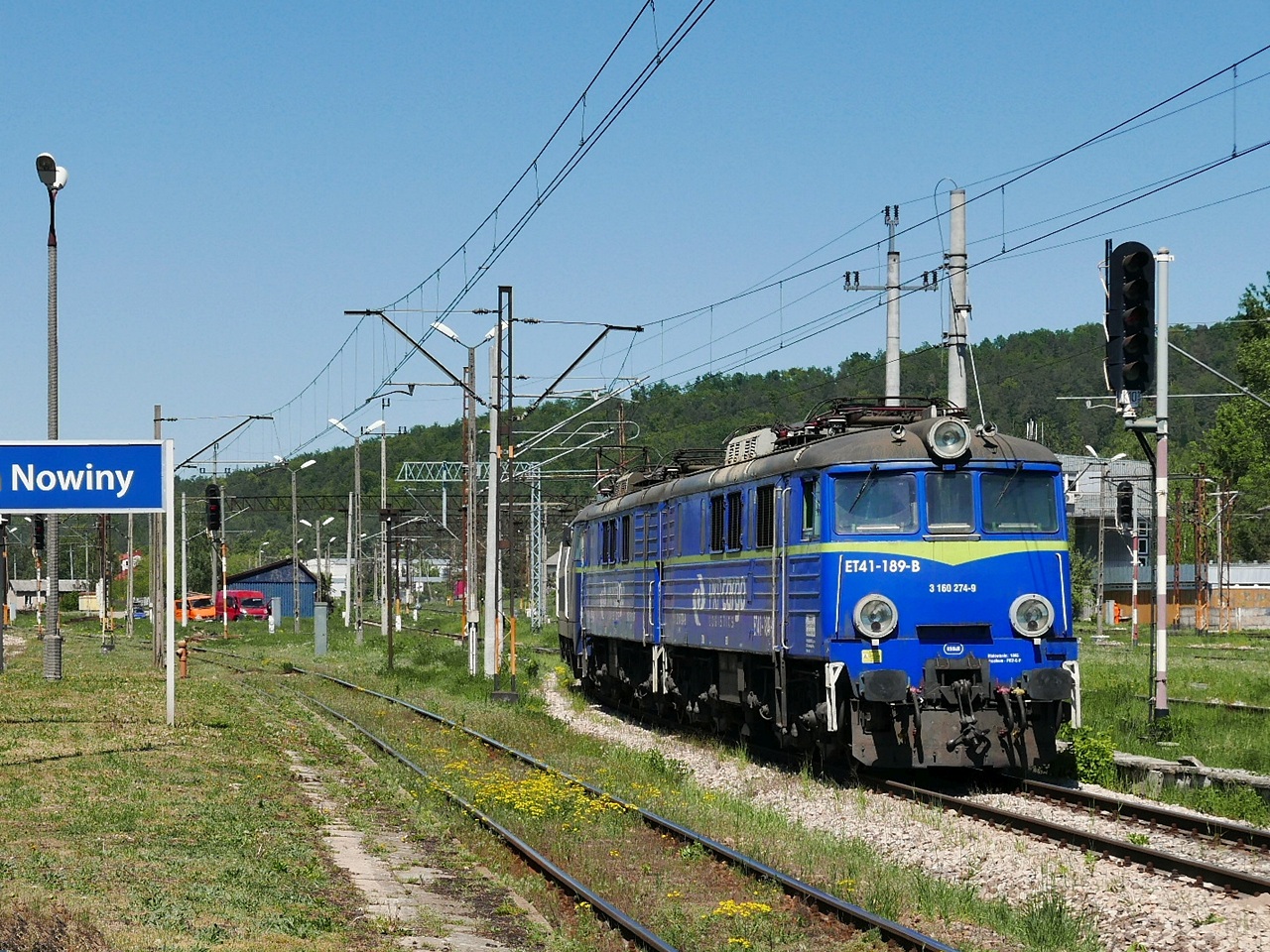 ET41-189 + ET22-1031 na stacji Sitkówka Nowiny | Kolejowe Kielce