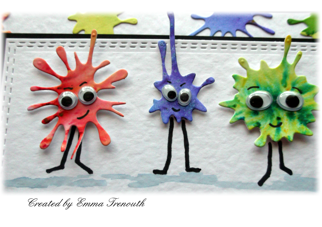 Trenouths Crafty Creations: Splat people! Children's birthday card