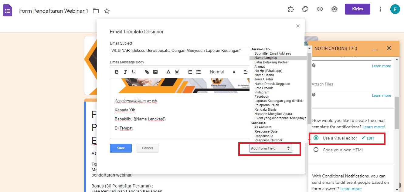 Cara Membuat Email Balasan Otomatis Dengan Mudah di Google Form