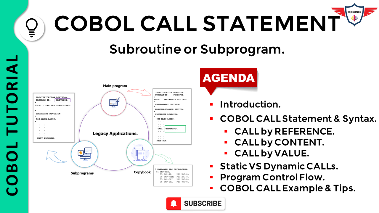 Mainframe Forum: COBOL CALL Statement CALL BY Reference, CALL BY Value ... Mainframe Forum: COBOL CALL Statement CALL BY Reference, CALL BY Value ...