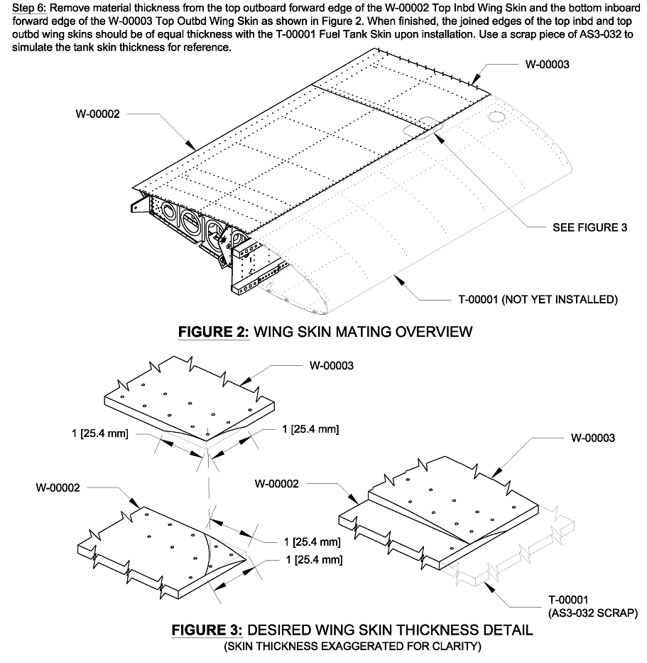 E's Van's RV-14A: Wings. Top skins. Dimpled.