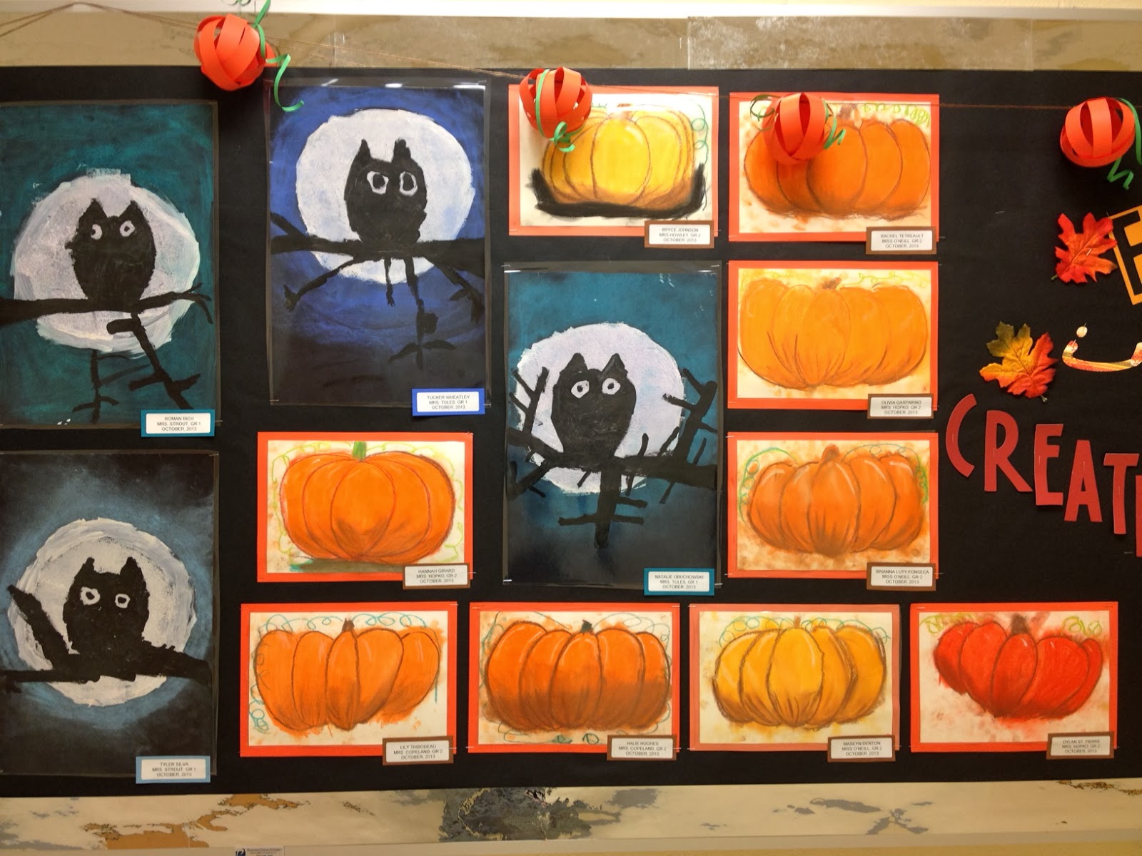Creativity in Connecticut: Fall Bulletin Board: Pumpkins and Owls