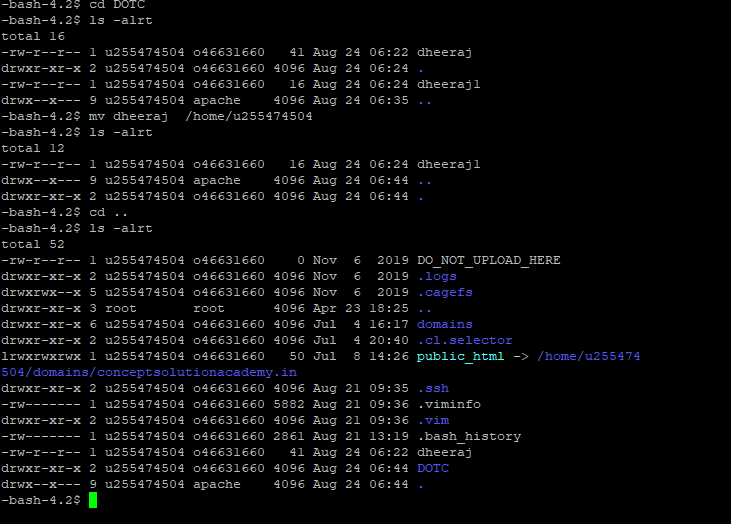 Basic and Commonly used command in Unix #DOTC_Mdb