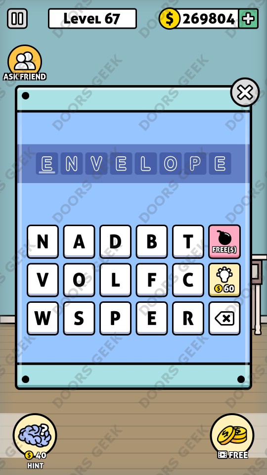 Escape Room: Mystery Word Level 67 Answer ~ Doors Geek