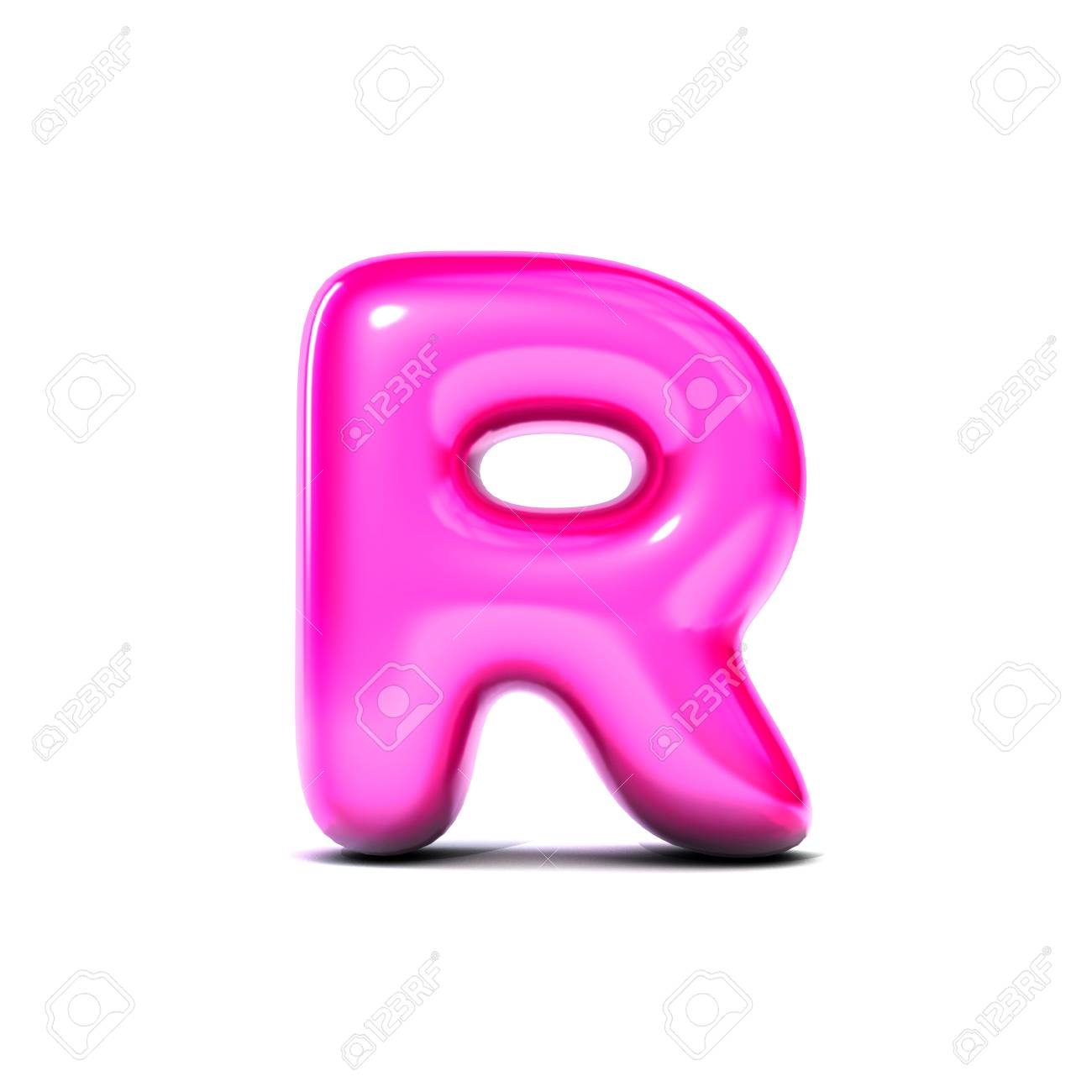 3D Bubble Letter R - Formal Letter